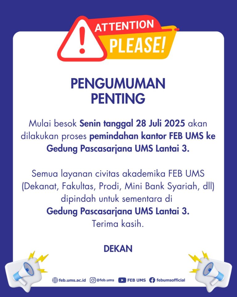 Informasi Perpindahan Lokasi Kantor FEB UMS – FEB UMS